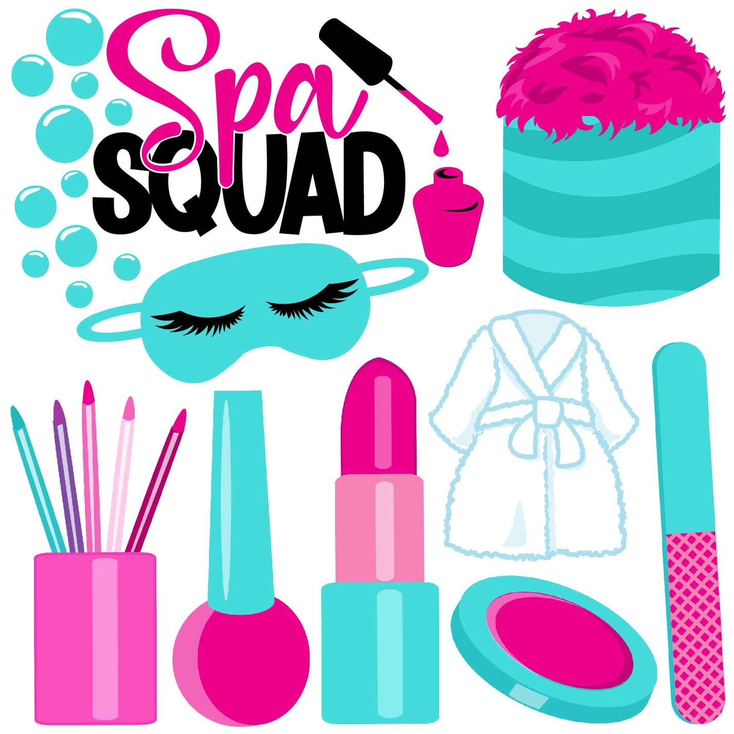 Spa Squad Girls Set 1 Half Sheet – Yippee Yay! Yard Cards
