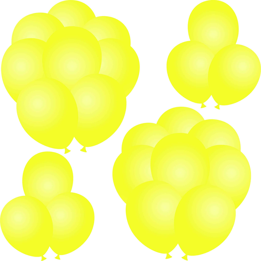 Solid Yellow Balloons Half Sheet Misc. – Yippee Yay! Yard Cards